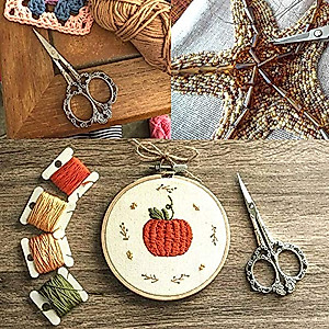 BIHRTC Scissors 4.5 Inch Small Sewing Scissors Plum Blossom Scissors and European Style Scissors Stainless Steel Shears for Cross Stitch Cutting Embroidery Sewing Handcraft Craft Silver Scissors