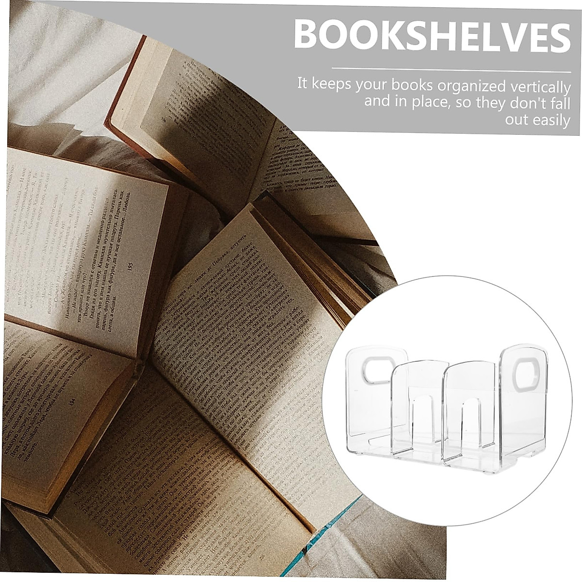 NOLITOY Exquisite Book Organizer Acrylic File Organizer Study Book Ends Bookends Exquisite Book Holders Crafted Book Ends Decorative Book Ends Books Desktop Book Stand Plastic Student