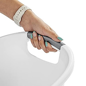 Sterilite 10638006 6 Gallon Ultra Wastebasket, White w/ Titanium Inserts, 6-Pack