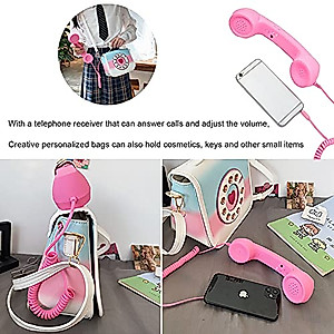 New Women's Shoulder Bag, Creative and Funny Personality Bag, Color Simulation Phone Messenger Bag, with A Microphone That Can Answer Calls, Can Adjust The Volume Bag, Large-capacity Handbag