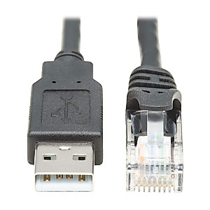 Tripp Lite USB-A to RJ45 Rollover Console Cable Cisco Compatible M/15ft (U009-015-RJ45-X)