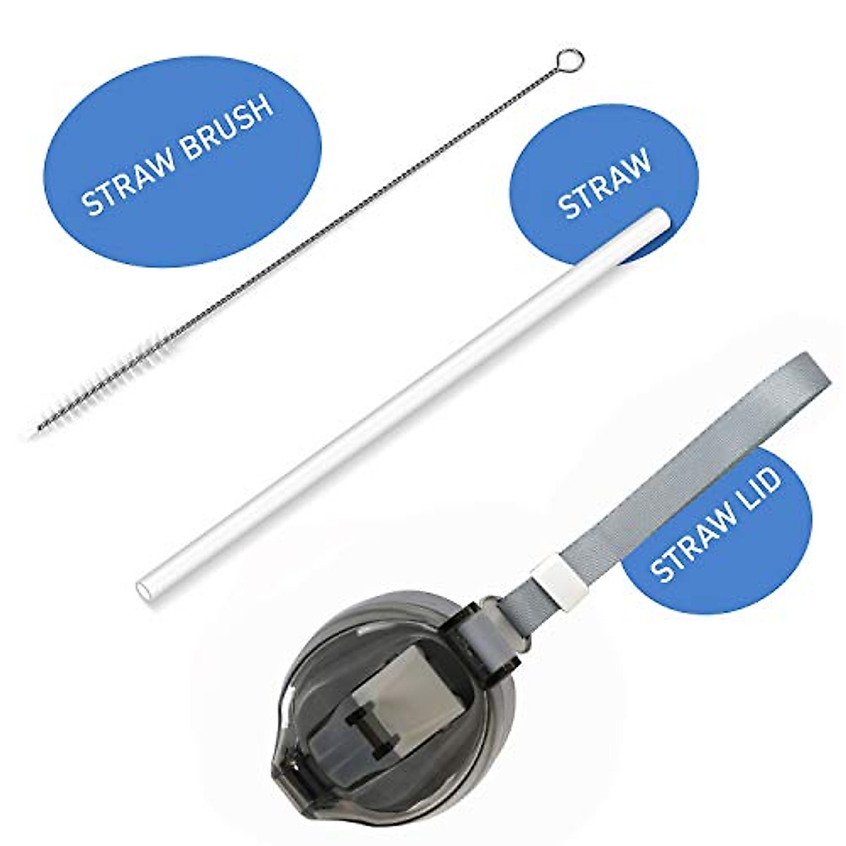 32oz Leakproof Water Bottle with Time Marker & Straw lid to Ensure You Drink Enough Water Throughout The Day for Fitness and Outdoor Enthusiasts, BPA Free, With straw Brush (1 Water Bottle)