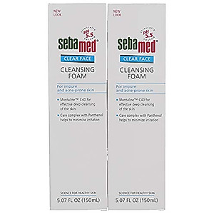 Sebamed Clear Face Cleansing Foam Gentle Face Wash for Impure Oily and Acne-prone Skin 5.07 Fluid Ounces (Pack of 2)