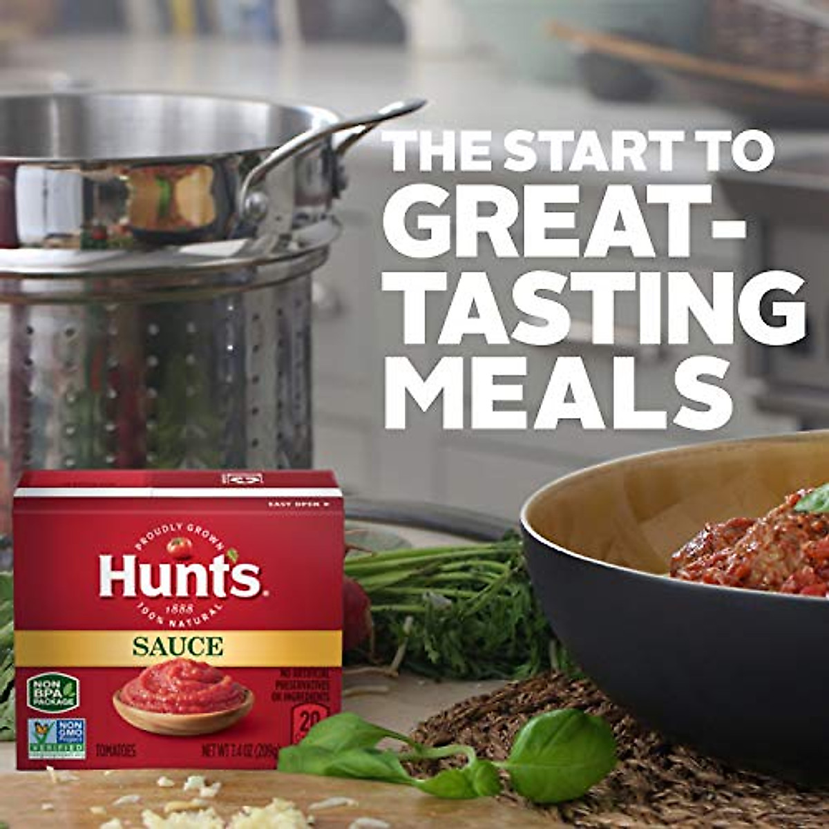 Hunt's Tomato Sauce Carton, 7.4 oz, 24 Pack