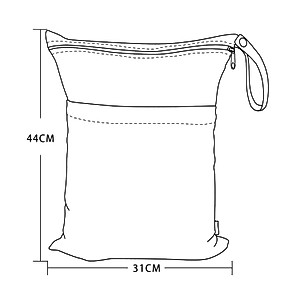 SMALLKE Wet Bag,2 pcs Baby Wet Dry Cloth Diaper Bags,Washable, Reusable for Travel, Stroller, Pool,Beach, Wet Swimsuits,Dirty Gym Clothes, Toiletries, Toys,Mommy Bag (Color 24)