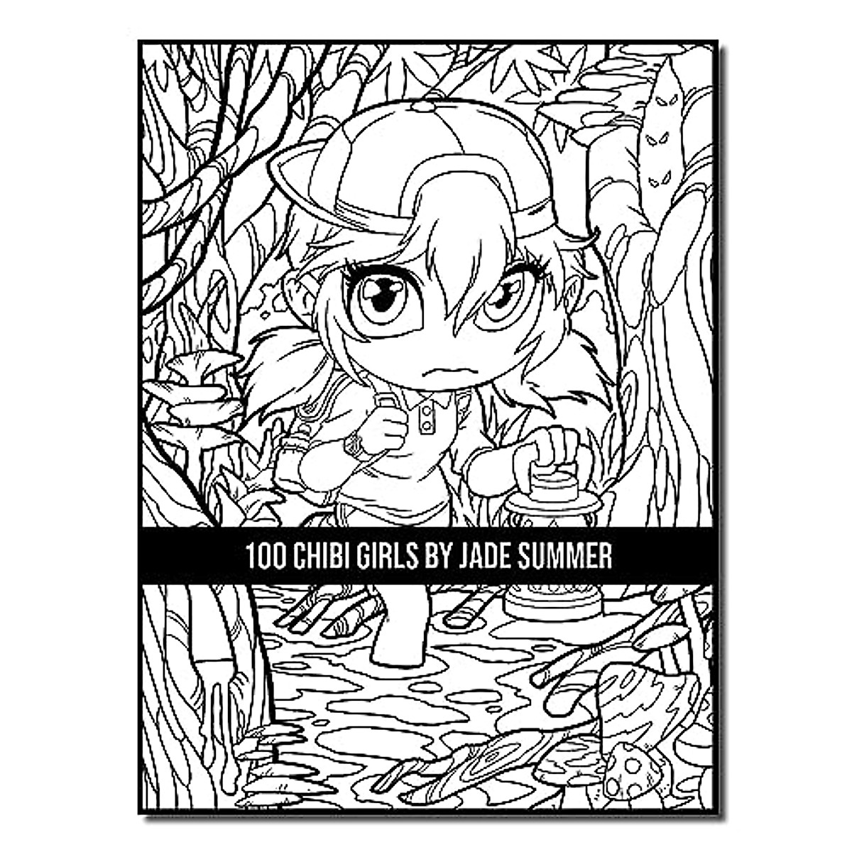 100 Chibi Girls: An Adult Coloring Book Collection with Cute Girls, Fantasy, Horror, Christmas, and More!