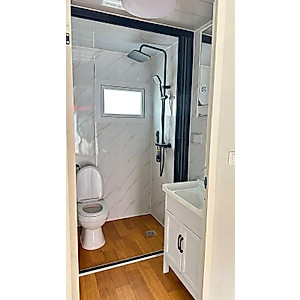 Generic Foldable Tiny Home, 19x20 FT, 1 Bath, 2 Rooms, 1 Kitchen, White, 07112003