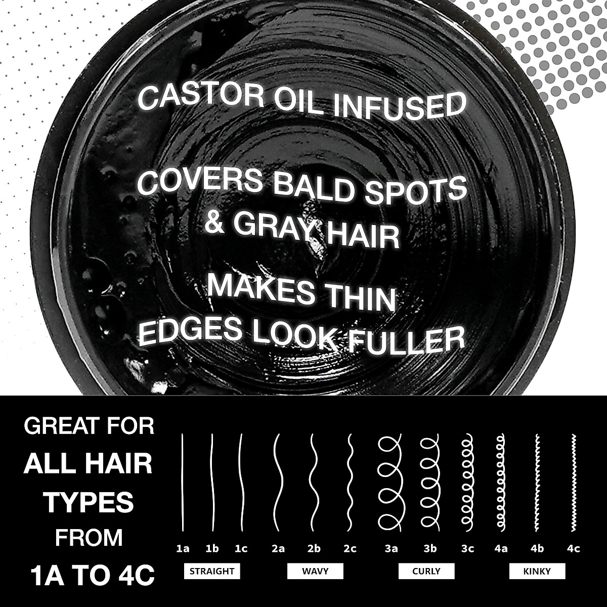 EBIN NEW YORK 24 Hour Colored Edge Tamer 3pack – 0.5 Oz, Jet Black, No Flaking, No Residue, Covers Gray & Roots