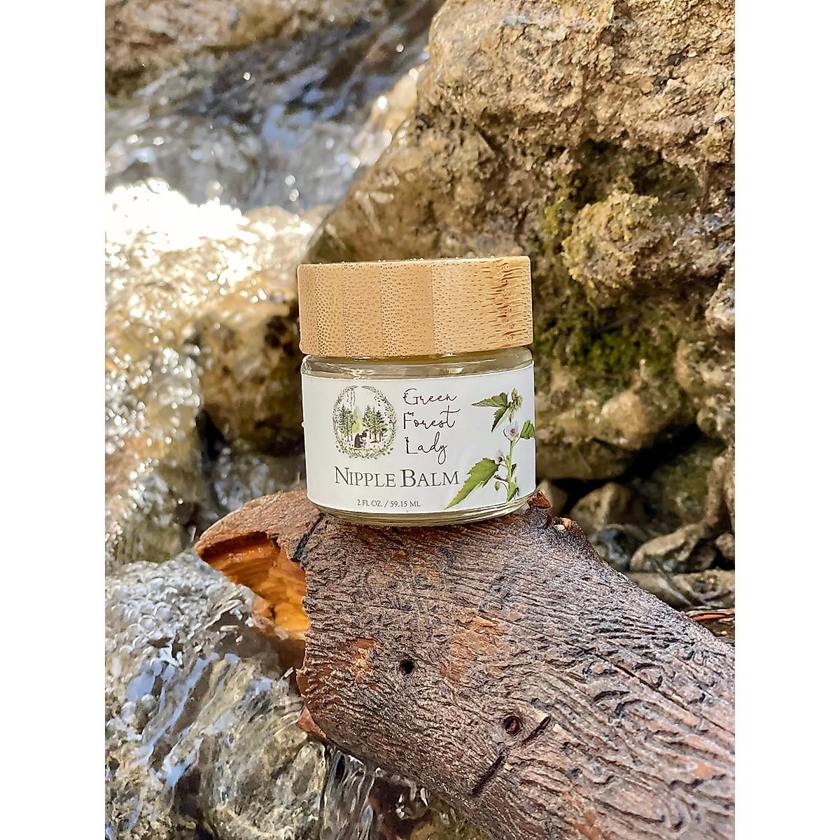 Green Forest Lady Organic Nipple Balm | Breast Feeding Essentials | Lanolin-Free, Gluten-Free | Relieves Soreness, Dryness, Cracking | Nursing Balm | Provides Protective Layer - 2 FL. OZ.