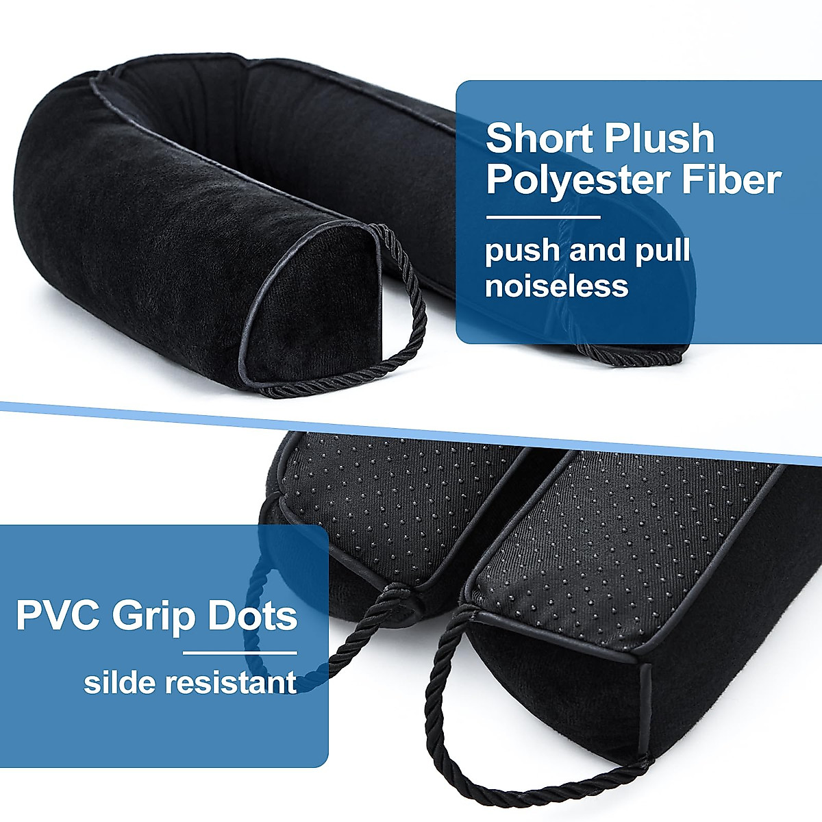 HomeProtect Under Door Draft Stopper 36 Inch Door Soundproofing Block Cold Air Wind/Breeze Noise Light, Weather Stripping Seal Sweep Improved Triangle Design More Fits 0 to 2" Gaps