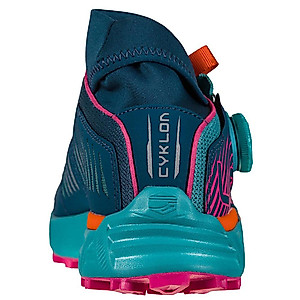 La Sportiva Cyklon Mountain Running Shoe - Women's Storm Blue/Cherry Tomato 39.5