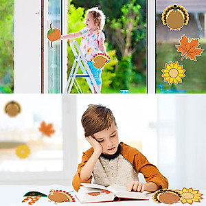 45 Pieces Fall Bulletin Board Decorations Turkey Pumpkin Maple Leaves Sunflower Cutouts Thanksgiving Happy Fall Cutouts for Classroom Bulletin Border Decoration
