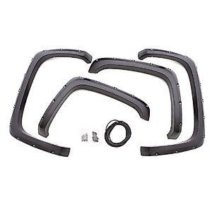 Lund RX106S Elite Series Black Rivet Style Standard Front and Rear Fender Flare - 4 Piece