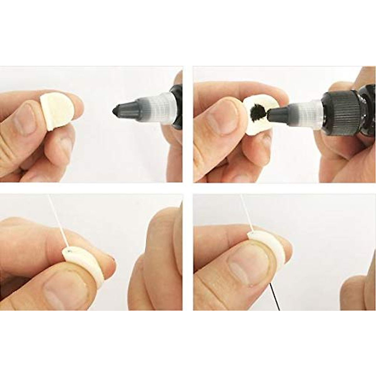 HOTWE Eyebrow Mapper with Strings, String/symetric brow drawing marking ruler, Microblading Line Marker Ruler Eyebrow Tattoo Measuring Tool With 10pcs Thread Lines for Eyebrow Mapper (Black)