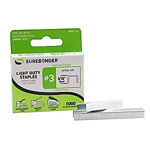#3 Light Duty 5/16" Narrow Crown Staples - 1000 ct.