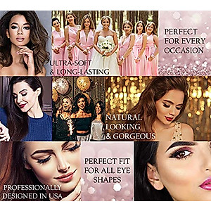 Luxillia (Clear + Black) Magnetic Eyeliner with Eyelashes Kit - Free Applicator Tool, 8D Most Natural Look Eyelash No Magnets Needed - Best Reusable False Eye Lash, Waterproof Liner Pen and Lashes