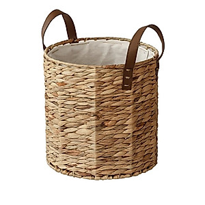 Wicker Storage Basket Shelf, Straw Storage Basket Dirty Laundry Basket, Hand Woven Basket Wicker Laundry Basket, Toy Storage Basket, Bathroom Basket Dirty Laundry Basket ( Color : brown , Size : 30*30