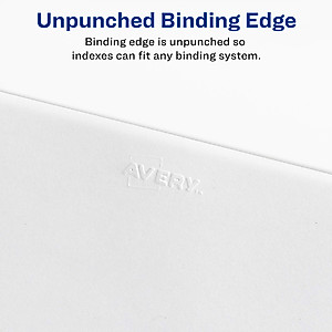 Avery Unpunched Legal Exhibit Dividers, Avery Style Helvetica Bold Type, Letter Size, Individual Side Tab #7, 25 Total (11917)