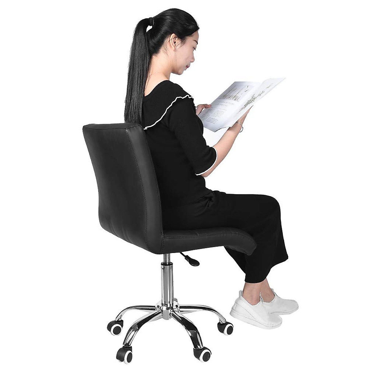 Computer Beauty Salon Office Chair Stool,Adjustable Height,Swivel Chair,Ergonomic Lumbar Support,Executive Home Chair,Modern Casual(Ship from US!)