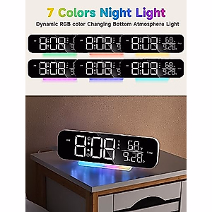 Cadmos Super Loud Vibrating Alarm Clock with Bed Shaker,Large LED Digital Display,Night Light,Ideal for Heavy Sleepers Adults,Hearing Impaired Deaf,Kids,Teens,Living Room,Bedrooms(White)