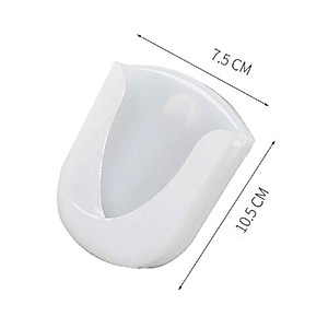 UPKOCH Spoon Suction Cup Holder Plastic Rice Spoon Stand Rest Cooker Scoop Rack Organizer For Home Kitchen Tool (White)