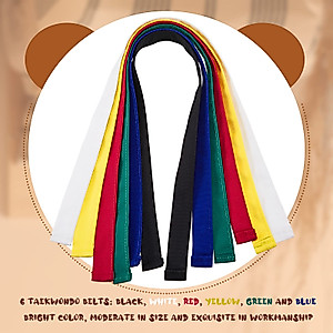 Taekwondo Uniform Outfit Bear Clothes with Belts, Bear Not Included, Fit 12-16 in Bear, Bear Clothes for Taekwondo Bear Uniform Stuffed Animal Clothing for Birthday Valentine Gift