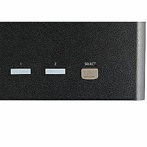 StarTech.com 2 Port Triple Monitor DisplayPort KVM Switch - 4K 60Hz UHD HDR - Desktop DP 1.2 KVM with 2 Port USB 3.0 Hub (5Gbps) & 4X USB 2.0 HID Ports, Audio - Hotkey Switching - TAA (SV231TDPU34K)
