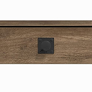 Galano Philia Square Coffee Table - Hidden Compartment and Storage Shelf - Modern Tabletop Dining Table for Living Room - Engineered Wood - Easy Assembly - Knotty Oak