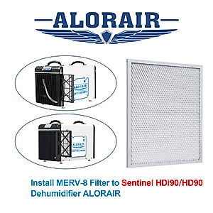 AlorAir MERV-8 Filter for Basement Dehumidifiers Sentinel HD90/HDi90 Series (2 Pack)