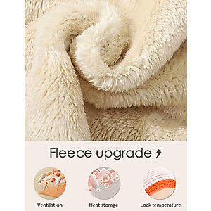 Gihuo Men's Winter Fleece Pants Sherpa Lined Sweatpants Straight Leg Active Running Sweat Pants Comfy Lounge Pants (2# Black, Large)