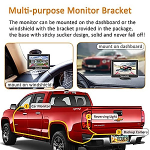 VECLESUS VM1 1080P Wired Car Backup Camera Kit, Continuous or Reverse Viewing Optional, 4.3” Car Monitor with Waterproof Night Vision HD Backup Camera for Cars, Pickups, SUVs, Vans, Sedans, Trucks