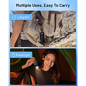 SWEETFULL Portable Handheld Mini Fan with LED Display, 2-in-1 Personal Foldable USB Rechargeable Hand Held Fan & Flashlight for Travel, Lash Eyelash, Cute Small Pocket Fan for Women, Girls