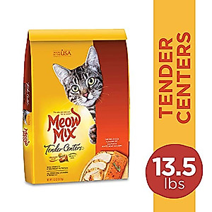 Meow Mix Tender Centers Dry Cat Food, Salmon & Chicken, 13.5 Pound Bag