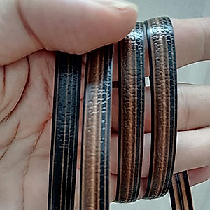 UXELY Wicker Repair Material Kit, Plastic Woven Rattan Repair Material for Outdoor Garden Patio Furniture, Gradient Flat Synthetic Rattan Plastic Rattan Wicker Repair Kit(Coffee)