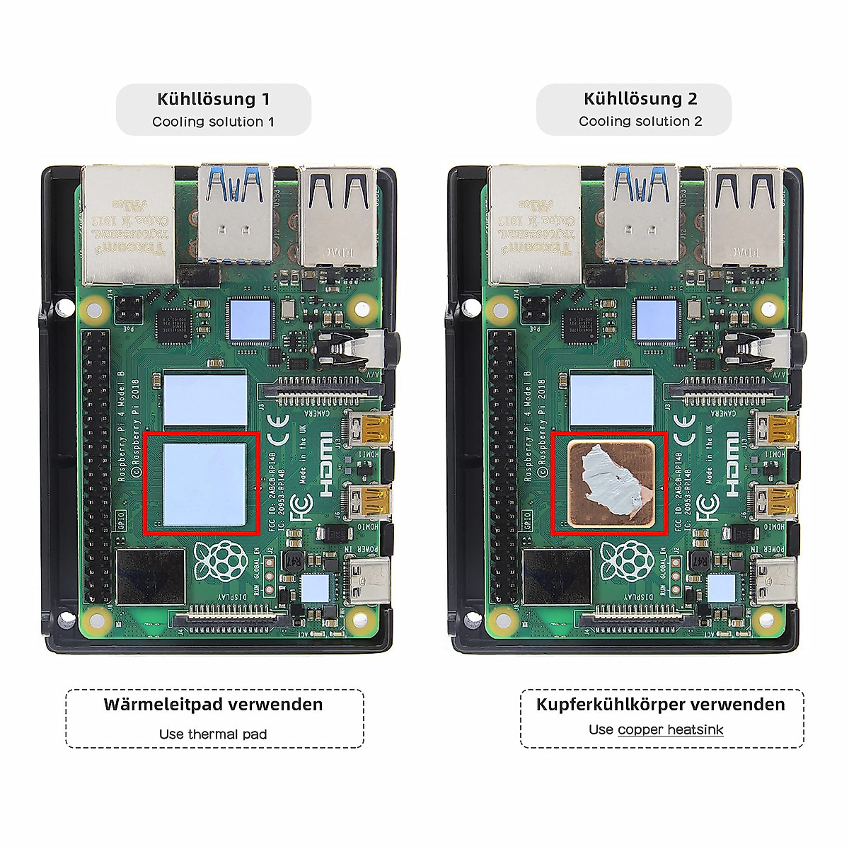 Geekworm for Raspberry Pi 4 Aluminum Case, Heavy Duty Passive Cooling Metal Case/Housing with Heatsink Pillar Compatible with Raspberry Pi 4 Model B Only-Black (P173)