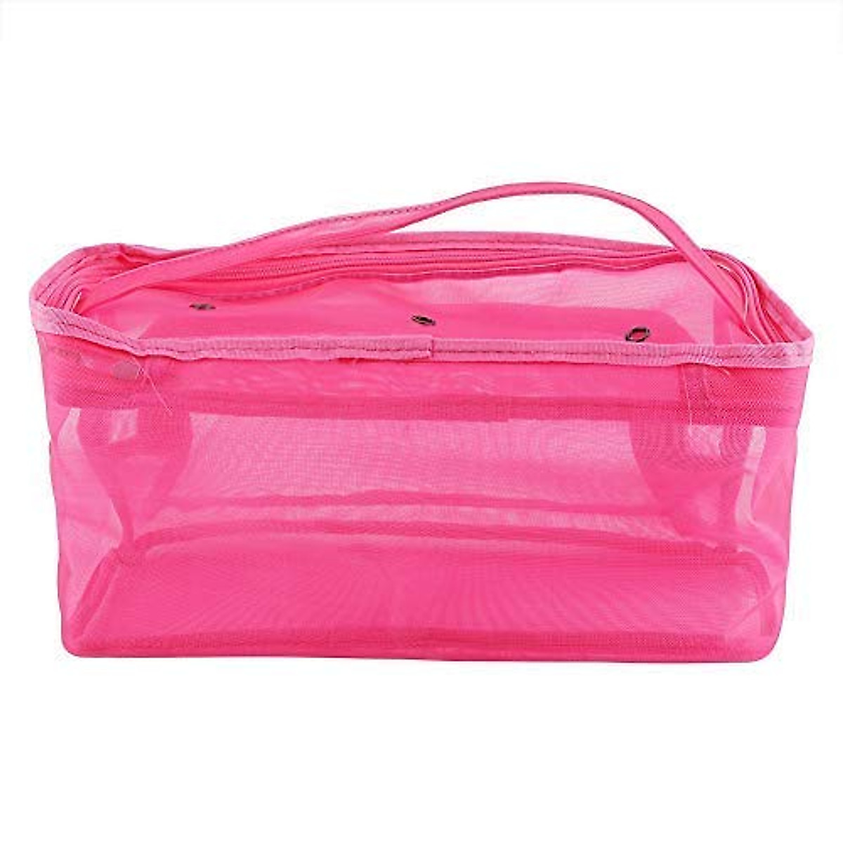 Fdit Knitting Bag Yarn Storage/Portable Tote Crochet 3 Holes Storage Bags to Protect Yarn Prevent Tangling(Rose Red)