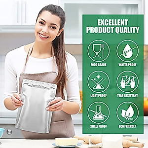 5 Gallon Mylar Bags for Food Storage,10.5 Mil Mylar Bags with Oxygen Absorbers 2000cc-25 Mylar Bags 5 Gallon & 1 Gallon,Stand-Up Zipper Resealable Bags & Heat Sealable Food Storage Bags + Labels