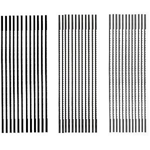 FOXBC 5 Inch Plain End Scroll Saw Blade Set, 36 Pack (28TPI, 12 TPI, 10TPI)