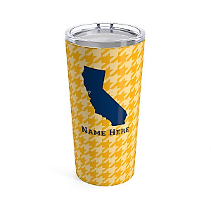 State Pride Series Berkeley California Edition - Personalized 20oz Stainless Steel Tumblers for Travel Keep Coffee Warm Beer Cold - Cup Mug Pool Beach Office Presents Gift
