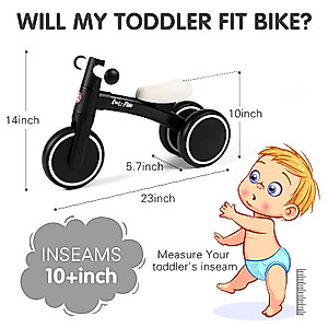 LOL-FUN Baby Balance Bike 1 Year Old Boy Birthday Gift, Baby Girls and Boys Toys for 1 Year Old, Baby First Bike One Year Old