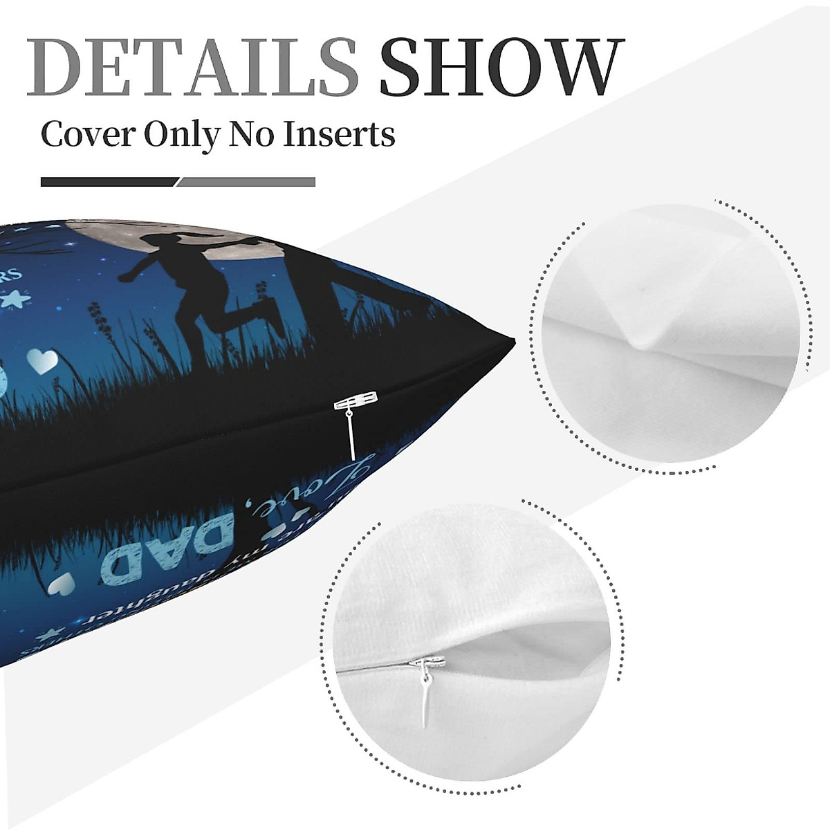 Dfaqehk Gifts for Daughter - Christmas Daughter Gifts from Dad - Father to Daughter Gift - Birthday Gifts for Daughter Adult - to My Daughter Xmas Graduation Gifts Throw Pillow Covers 18 x 18 Inch