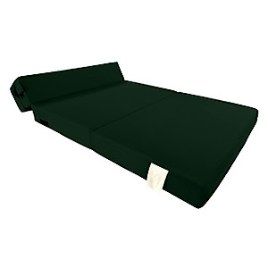 D&D Futon Furniture Portable Folding Bed Mattress, Studio Guest Beds, RV Mattresses, High Density Foam (Hunter Green, 6 x 48 x 80)