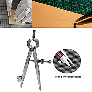 Wing Divider, Adjustable&Lockable Precision Spring Divider Caliper Compass with Pen Holder Craft Rotating Tool for Metal Workpiece Processing, Mechanical Scribing (100mm)