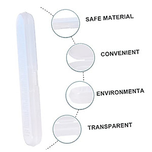 2pcs Box Transparent Box Holder Plastic Bins for Storage Carrying Case Temperature Measurement Tool Box Underarm Thermomete Box Small Box Storage Box