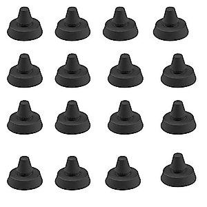 Prolinemax 100 Pc Shelf Rest Bracket Rubber Bumpers Cushion Glass Shelves Retail Fixture Gray