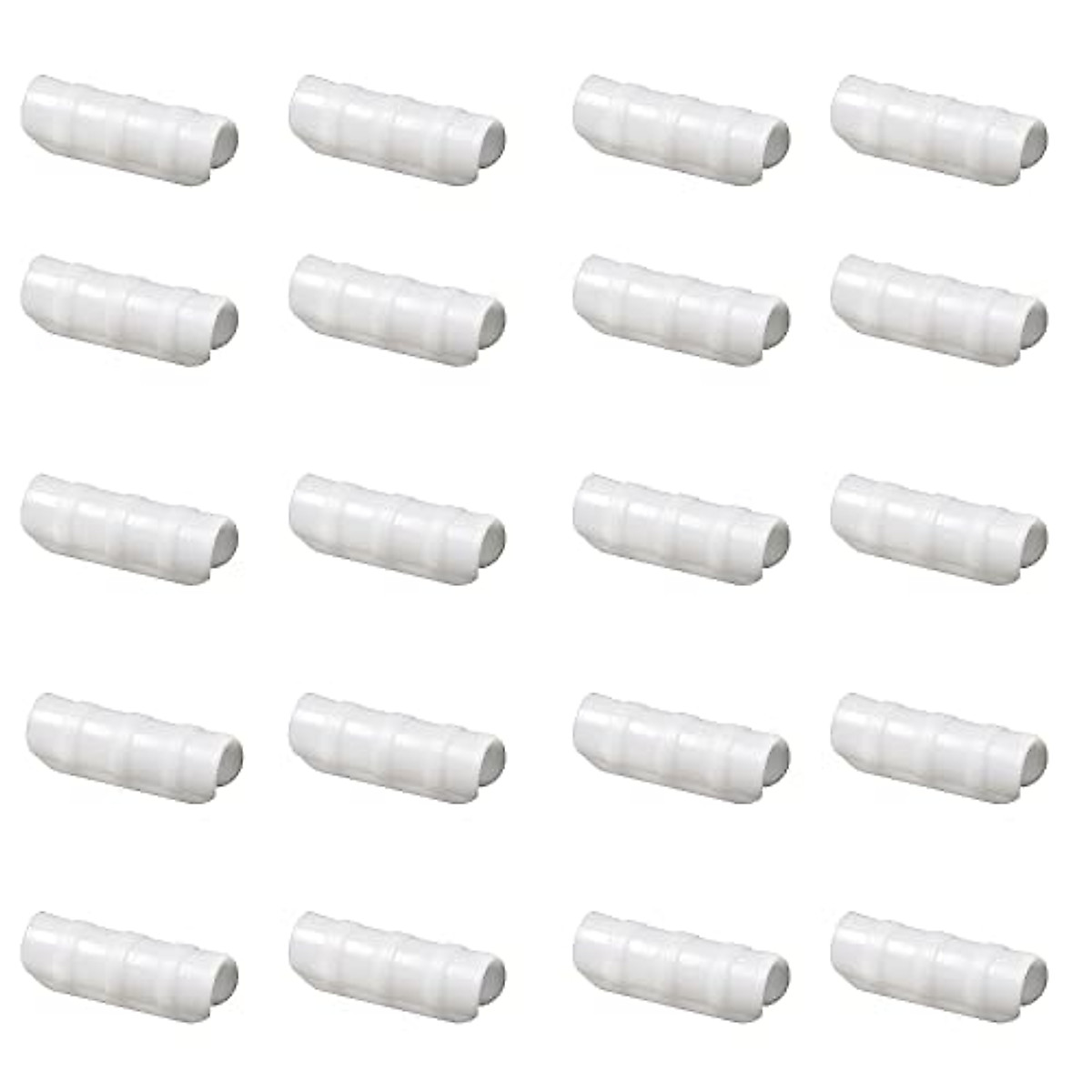 Farm Plastic Supply - Greenhouse Clamp 20 Pack - (4" Long x 3/4" Wide) - White PVC Clamps for Greenhouse, PVC Clips, Greenhouse Clamps for Farming, Gardening, Agriculture