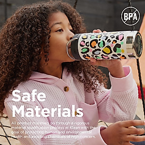 Klean Kanteen 12oz TKWide Insulated Water Bottle with Twist Cap - Leopard Print