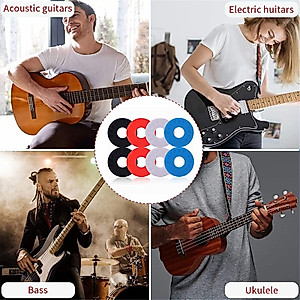 Miwayer Guitar Strap Locks Premium Strap Blocks Silicone Strap Locks Multiple Colour (8 pcs)