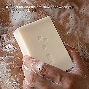 Bravo Sierra Body & Hair All-In-One Soap Bar - Tonka Bean & Lemon, 7 oz - Coconut, Shea Butter and Oat Flour for Soft Skin and Healthy Hair