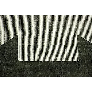 Casavani Hand Made Cotton Dhurrie Geometric Green & Beige Tassel Rug Easy Care Washable Rugs for Doormat Entryway Living Room Bedroom Hallway Balcony 6x12 Feet Runner